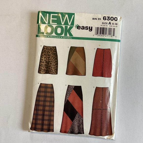 Vintage | Office | 4 2 2003 New Look Skirt Sewing Pattern 6300 | Poshmark